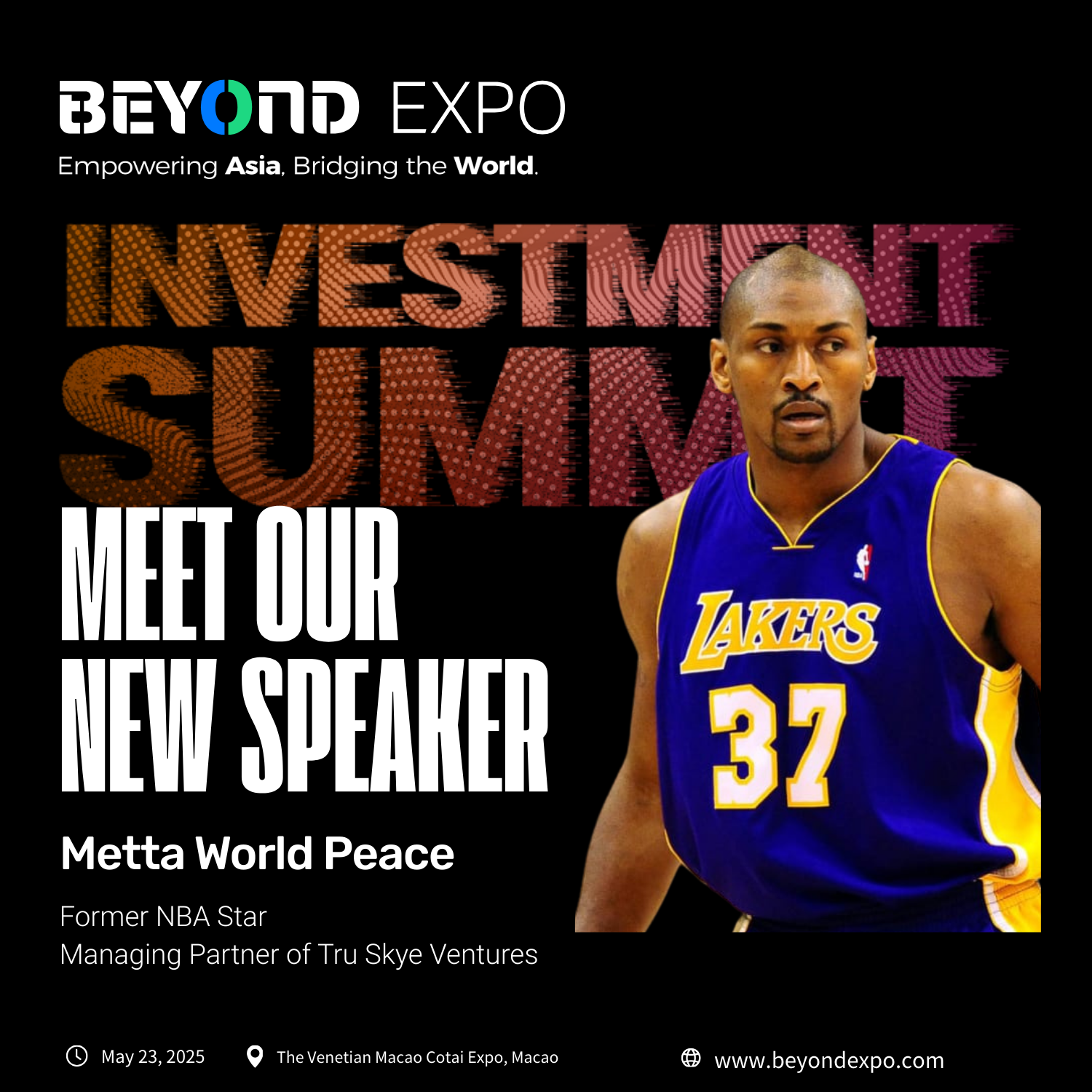 From NBA Legend to VC Leader: Metta World Peace Joins BEYOND Expo 2025 ...